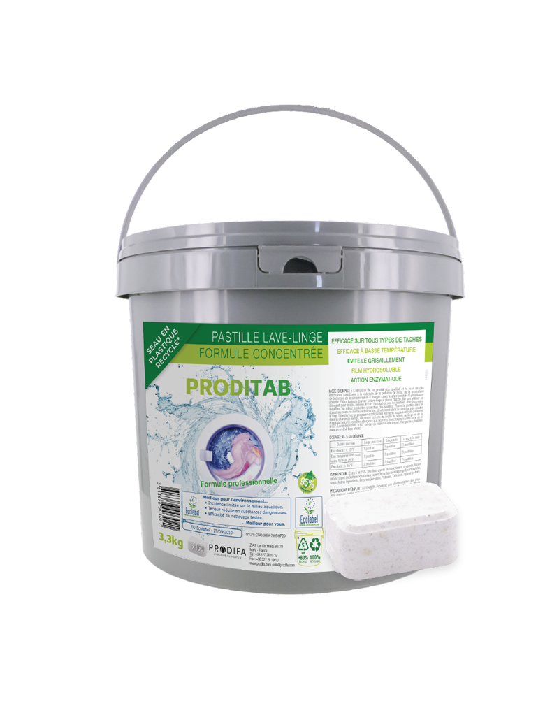 Pastilles lave linge Ecolabel
